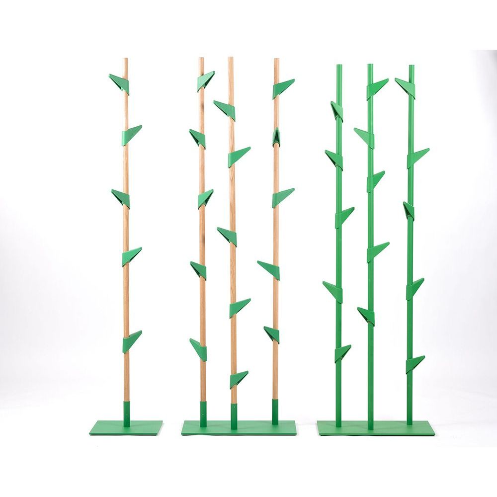 Cascando staande kapstok Bamboo steel 3 - groen - Kapstokkendirect.nl